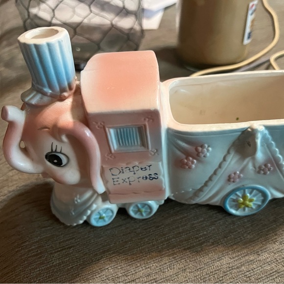 napco | Accents | Vintage 6s Napco Planter Diaper Express Elephant ...